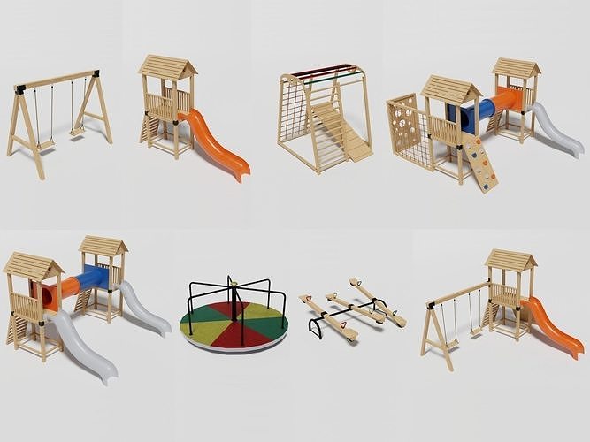 3D model Playground pack v3 VR / AR / low-poly | CGTrader