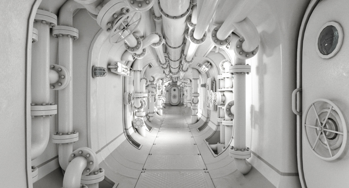 Submarine Corridor 3D model | CGTrader
