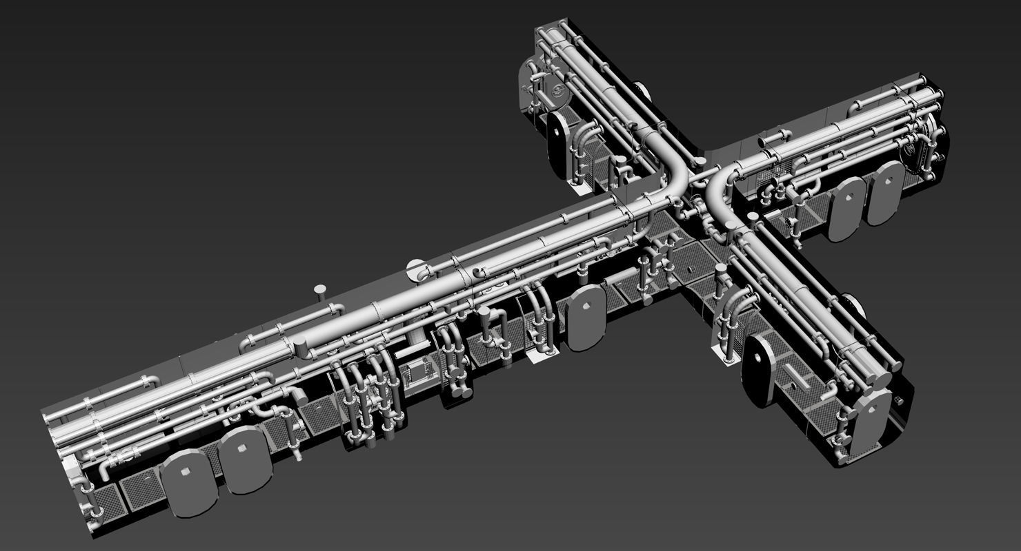 Submarine Corridor 3D model | CGTrader