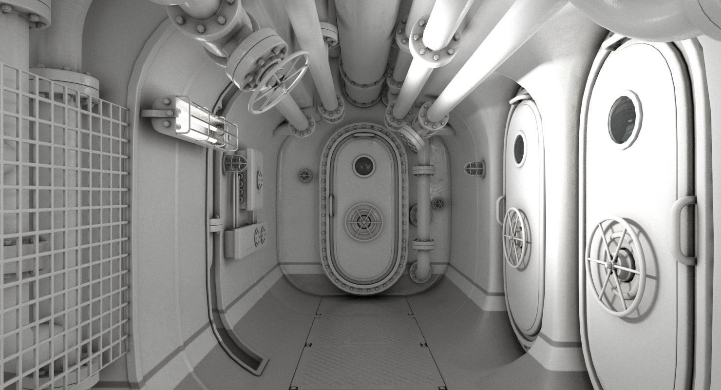 Submarine Corridor 3D model | CGTrader