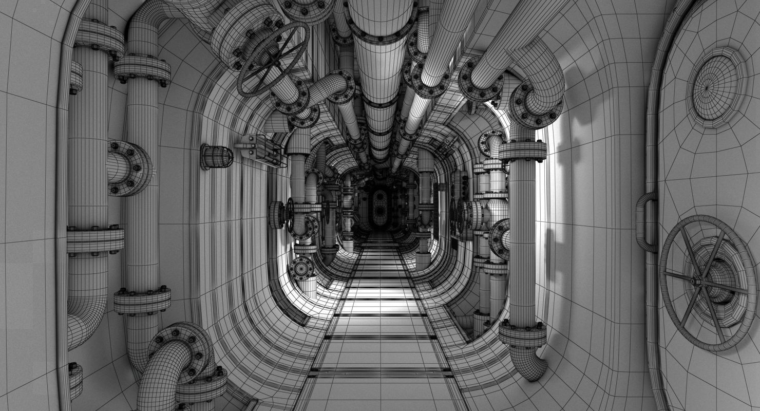 Submarine Corridor 3D model | CGTrader