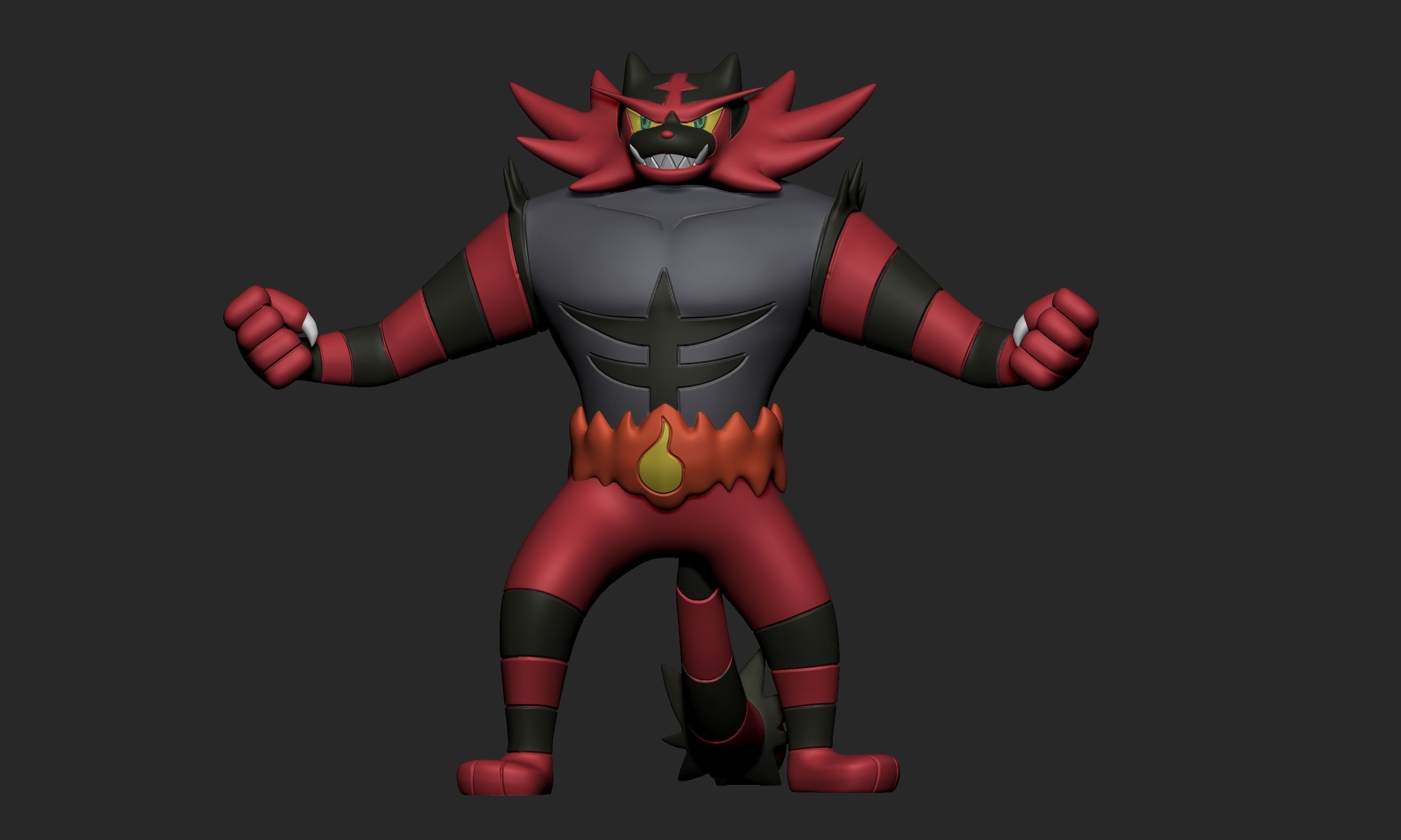 Pokemon - Incineroar 3D model 3D printable | CGTrader