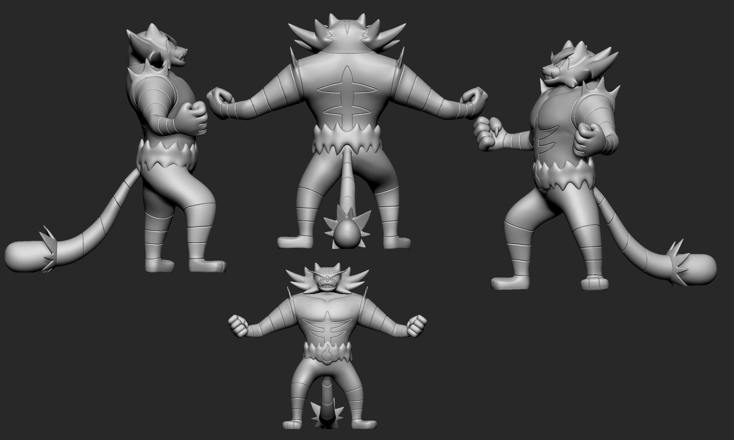 Pokemon - Incineroar 3D model 3D printable | CGTrader