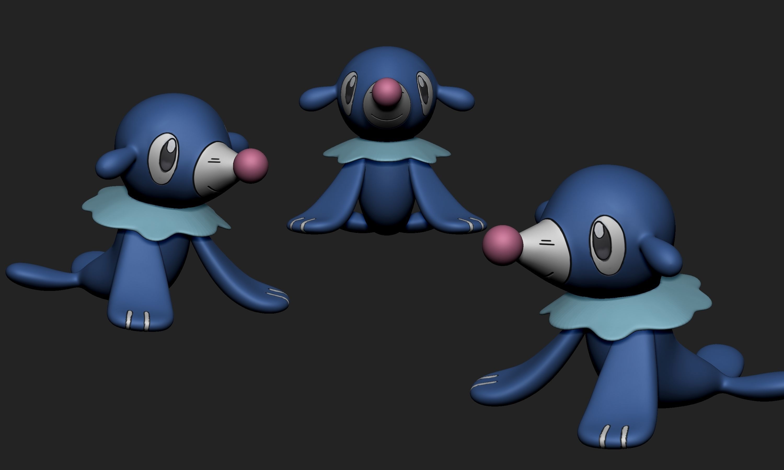 Pokemon - Popplio with 2 poses free 3D model 3D printable | CGTrader