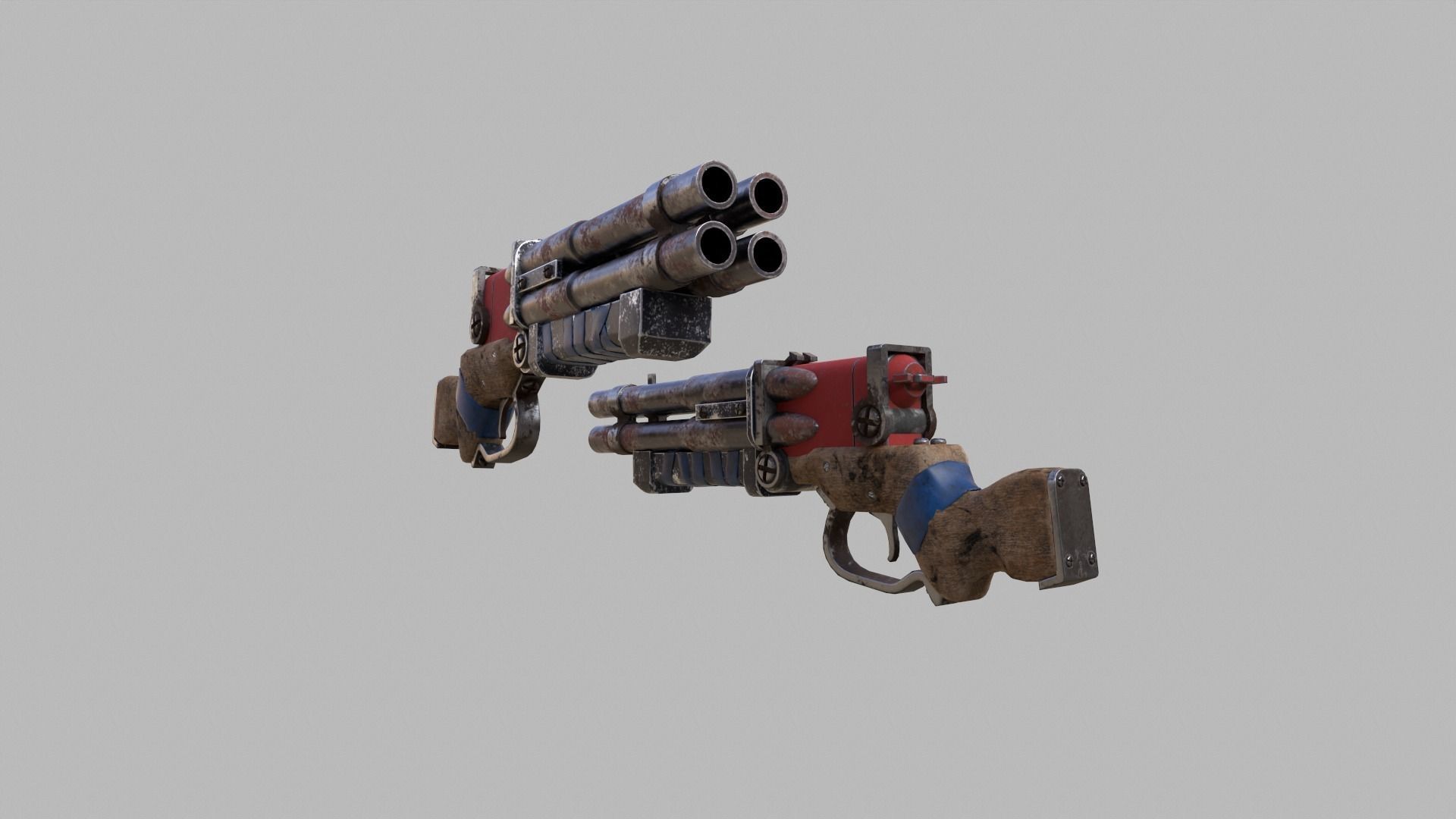 3D model Low-poly shotgun Double Doublet VR / AR / low-poly | CGTrader