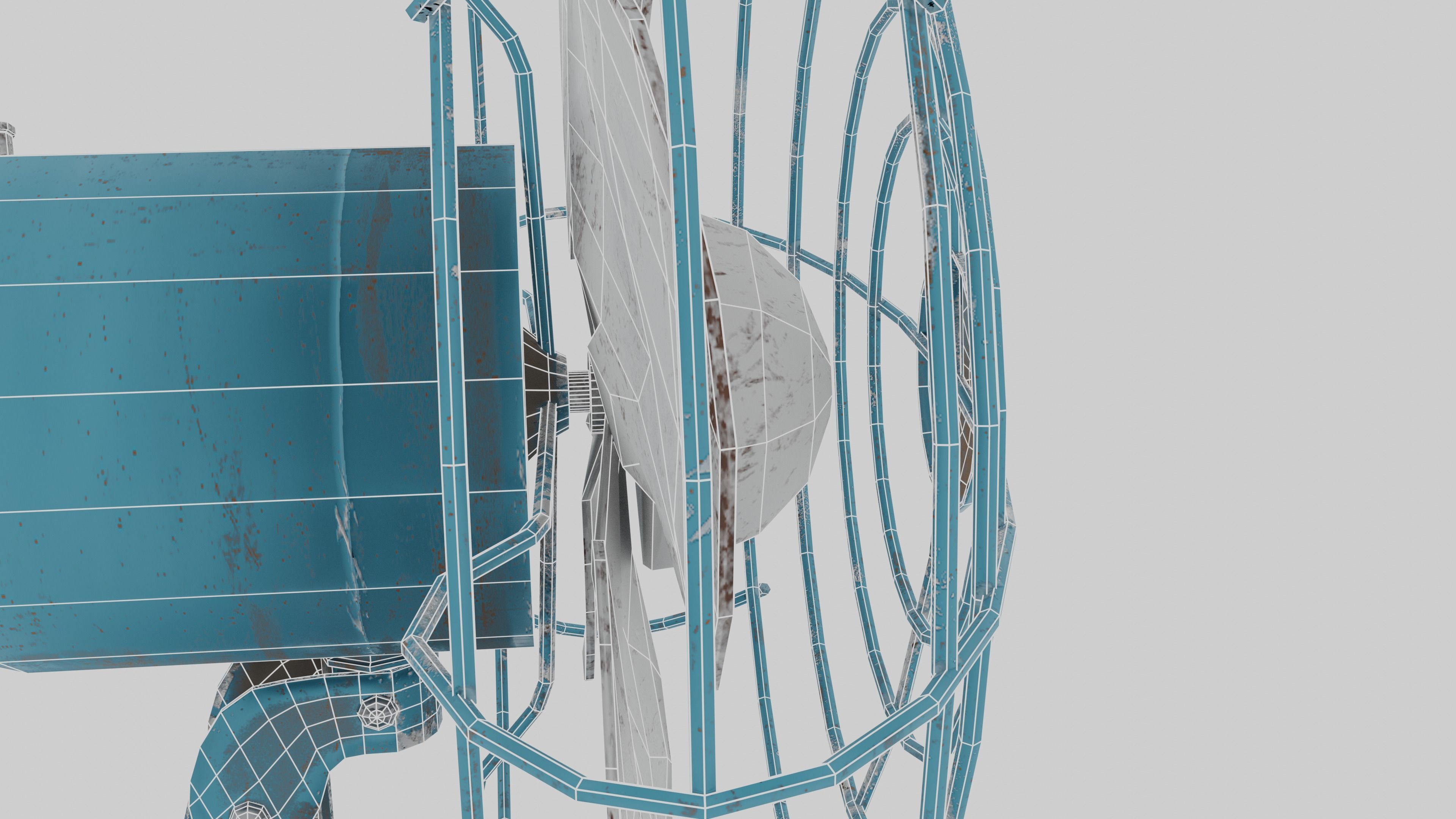 3D model Low-Poly Worn Old Fan VR / AR / low-poly | CGTrader