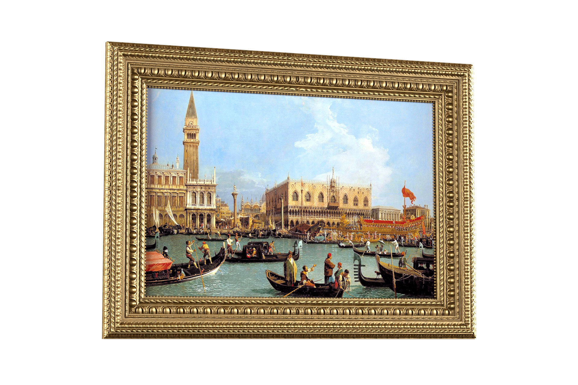 A classic picture in a carved golden frame 3D model | CGTrader
