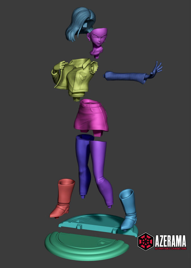 ANDROID 18 STL READY FOR 3D PRINTING 3D model 3D printable | CGTrader