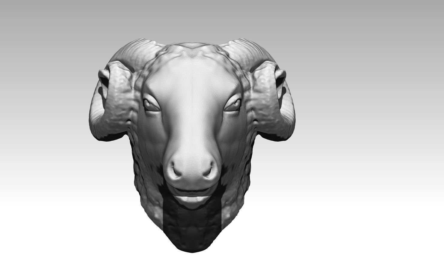 Ram head high detailed 3D model 3D printable | CGTrader
