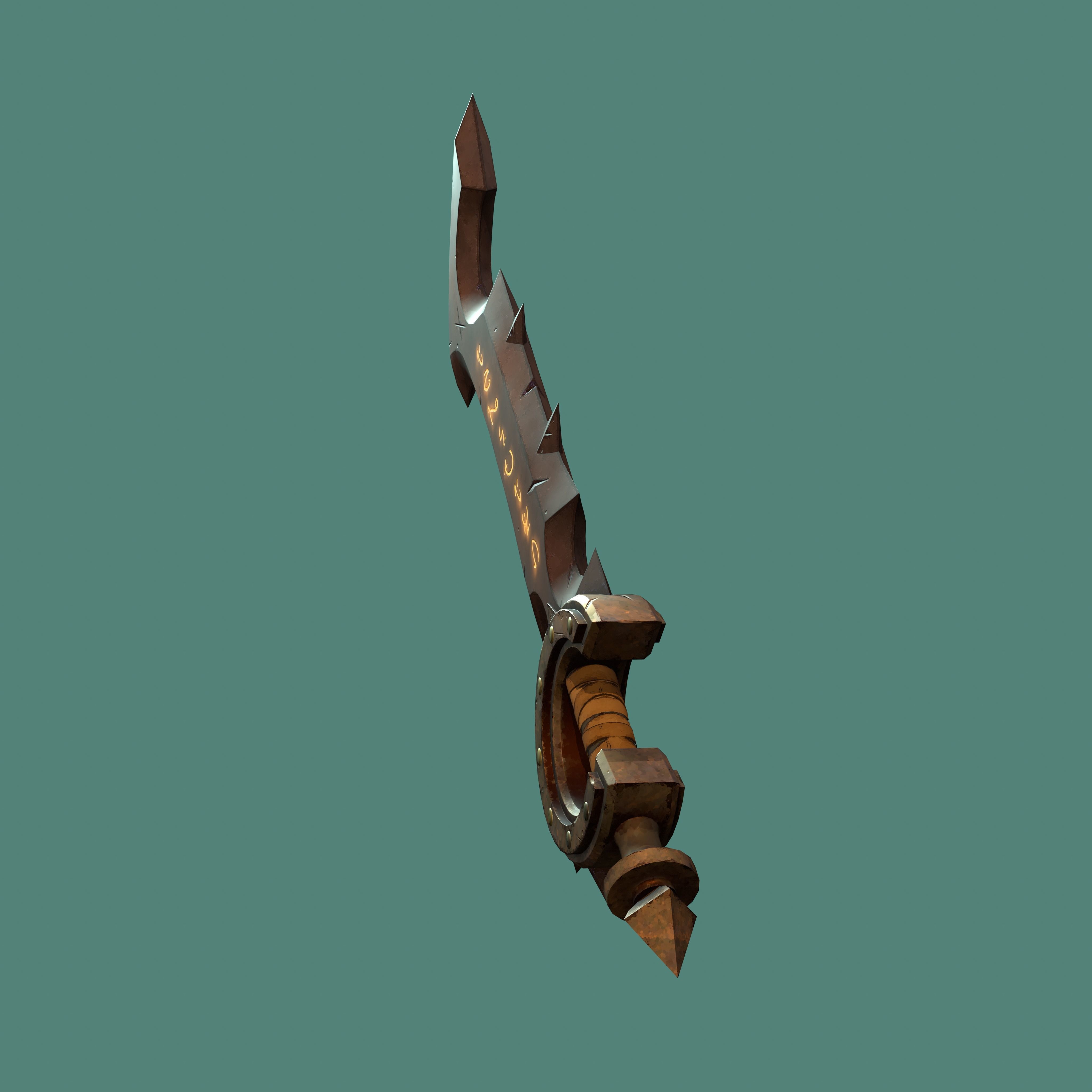 3D model Game-Ready Stylized Rune Sword VR / AR / low-poly | CGTrader
