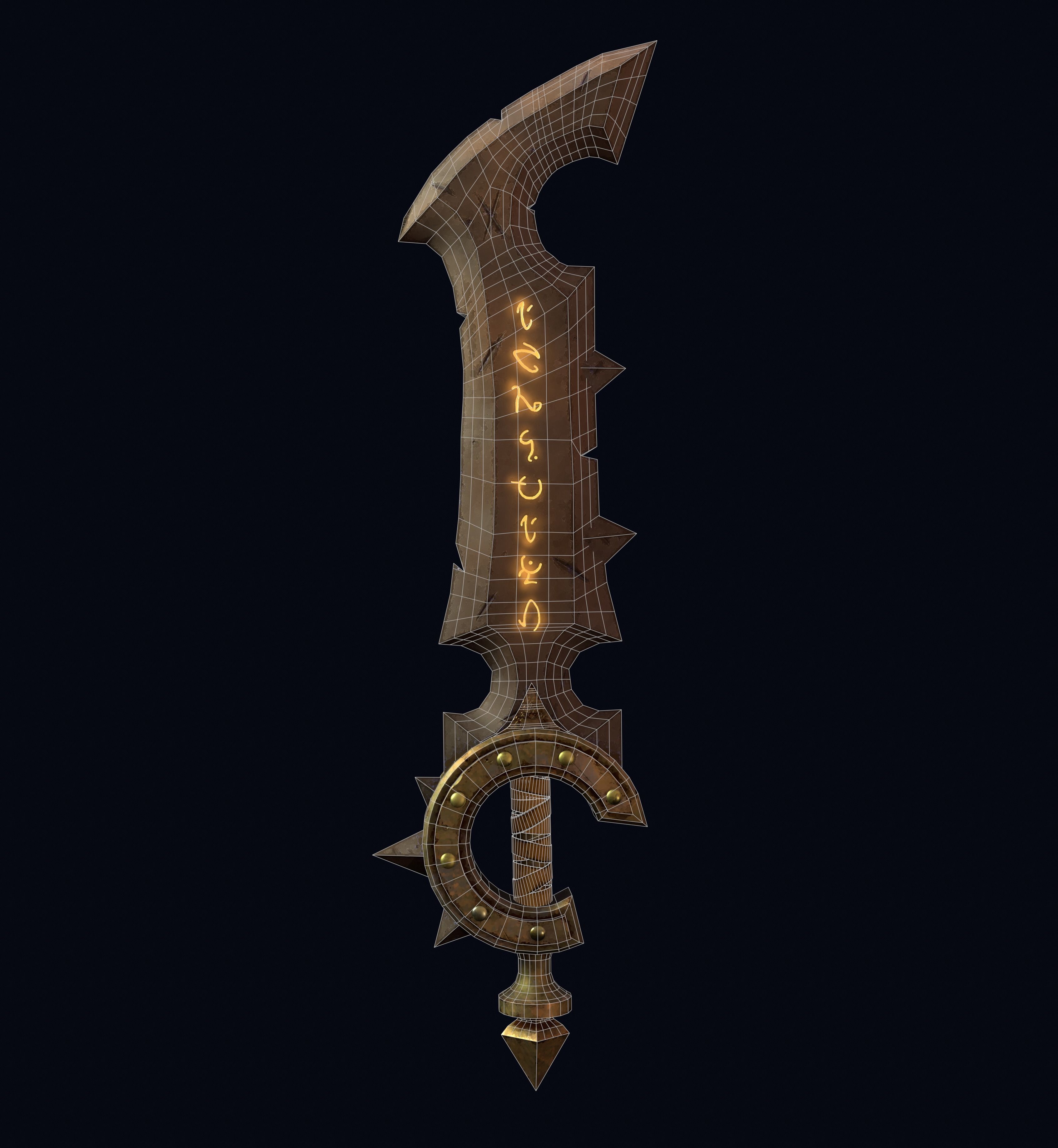 3D model Game-Ready Stylized Rune Sword VR / AR / low-poly | CGTrader