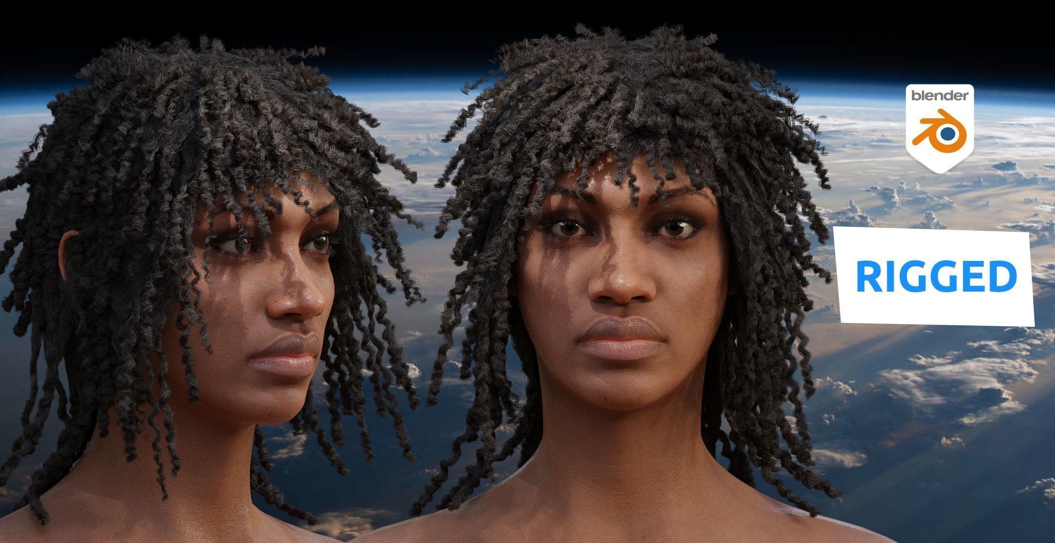 Zima African Photorealistic Female Character Blender 3D model 3D model ...