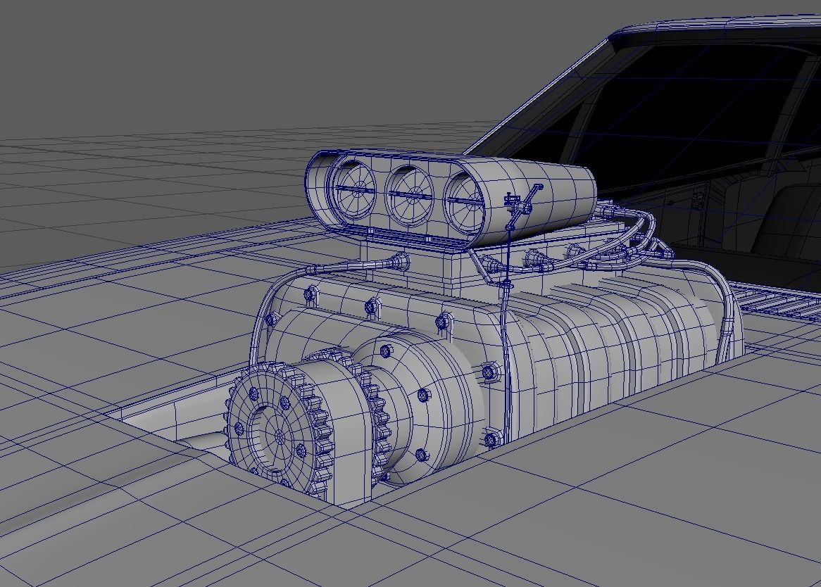 3D model Dodge Charger RT 1970 Super Charger VR / AR / low-poly | CGTrader