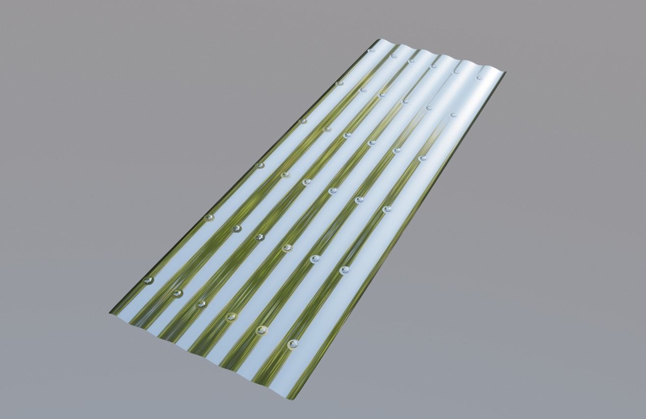 ROOF TIN SHEET 3D model | CGTrader