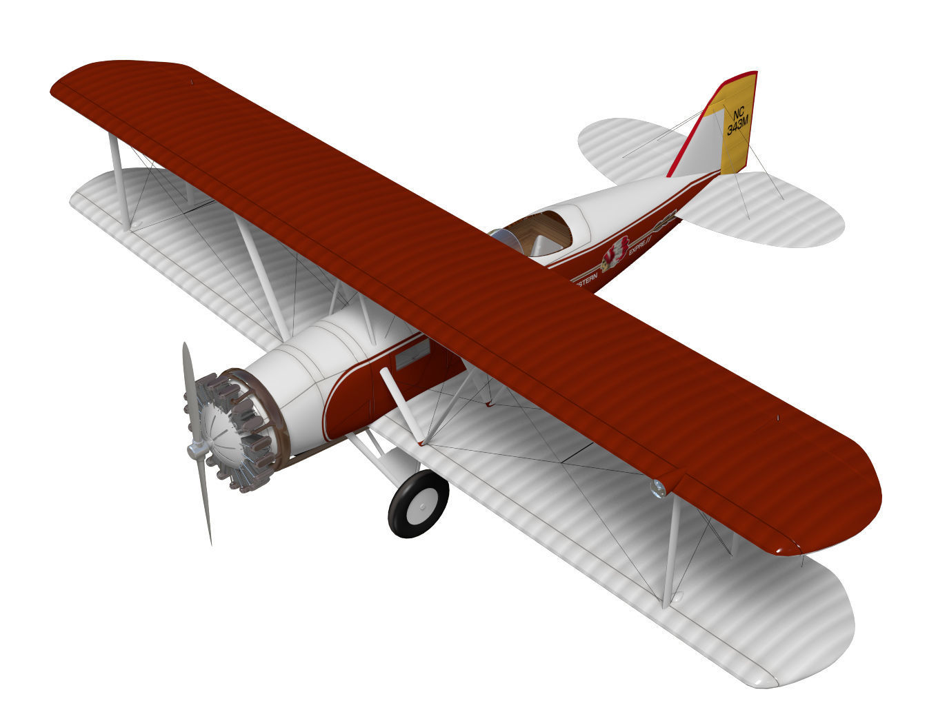 Boeing Model 40B 3D model | CGTrader