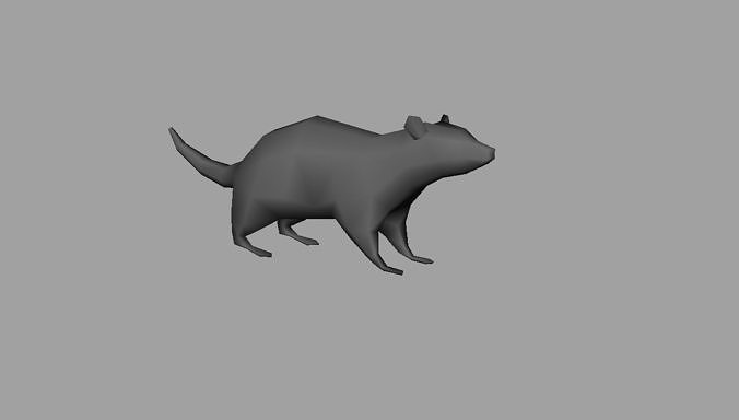 3D model Low Poly Rat model VR / AR / low-poly | CGTrader