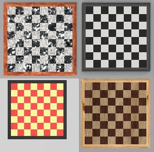 chess table 1 3D model rigged | CGTrader