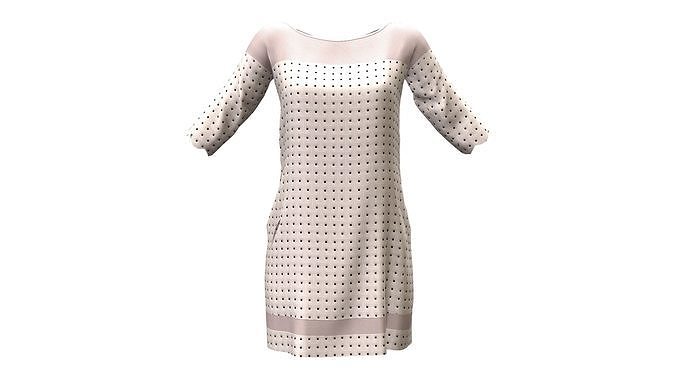 3D model Tunic Summer Dress VR / AR / low-poly | CGTrader