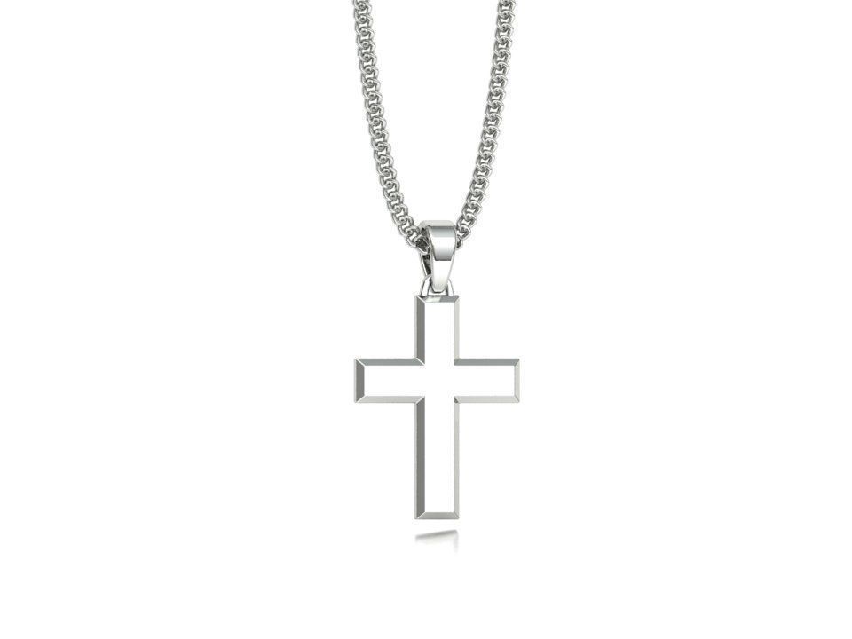 Flat Cross 30mm Flat Classic Cross 3dmodel 3D model 3D printable | CGTrader