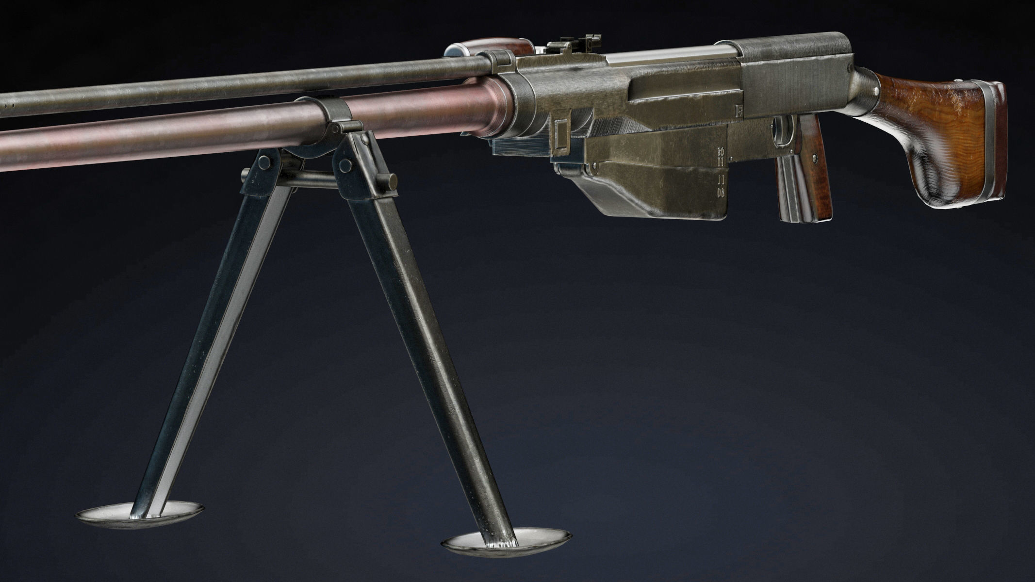 3D model PTRS 41 Low Poly VR / AR / low-poly | CGTrader