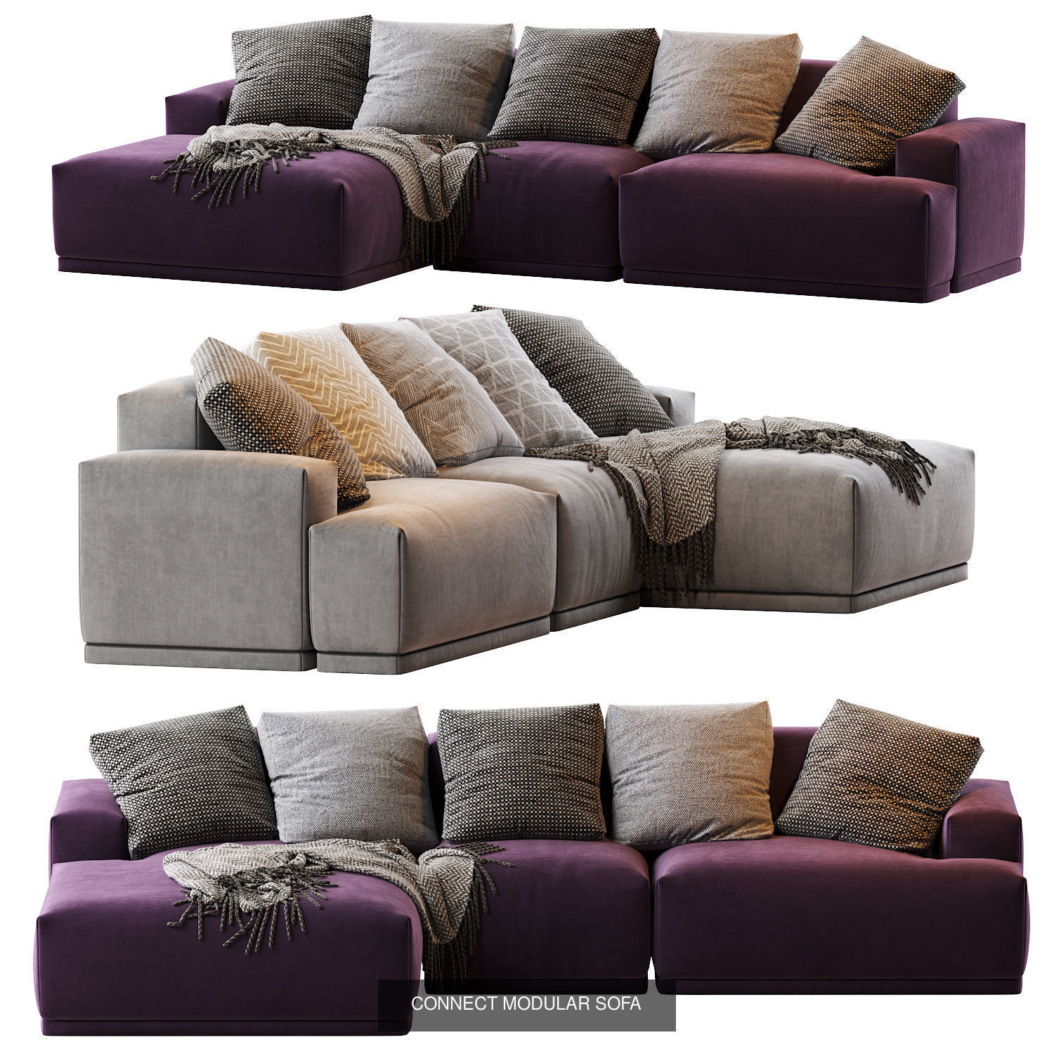 CONNECT MODULAR Sofas 3D Model Collection | CGTrader