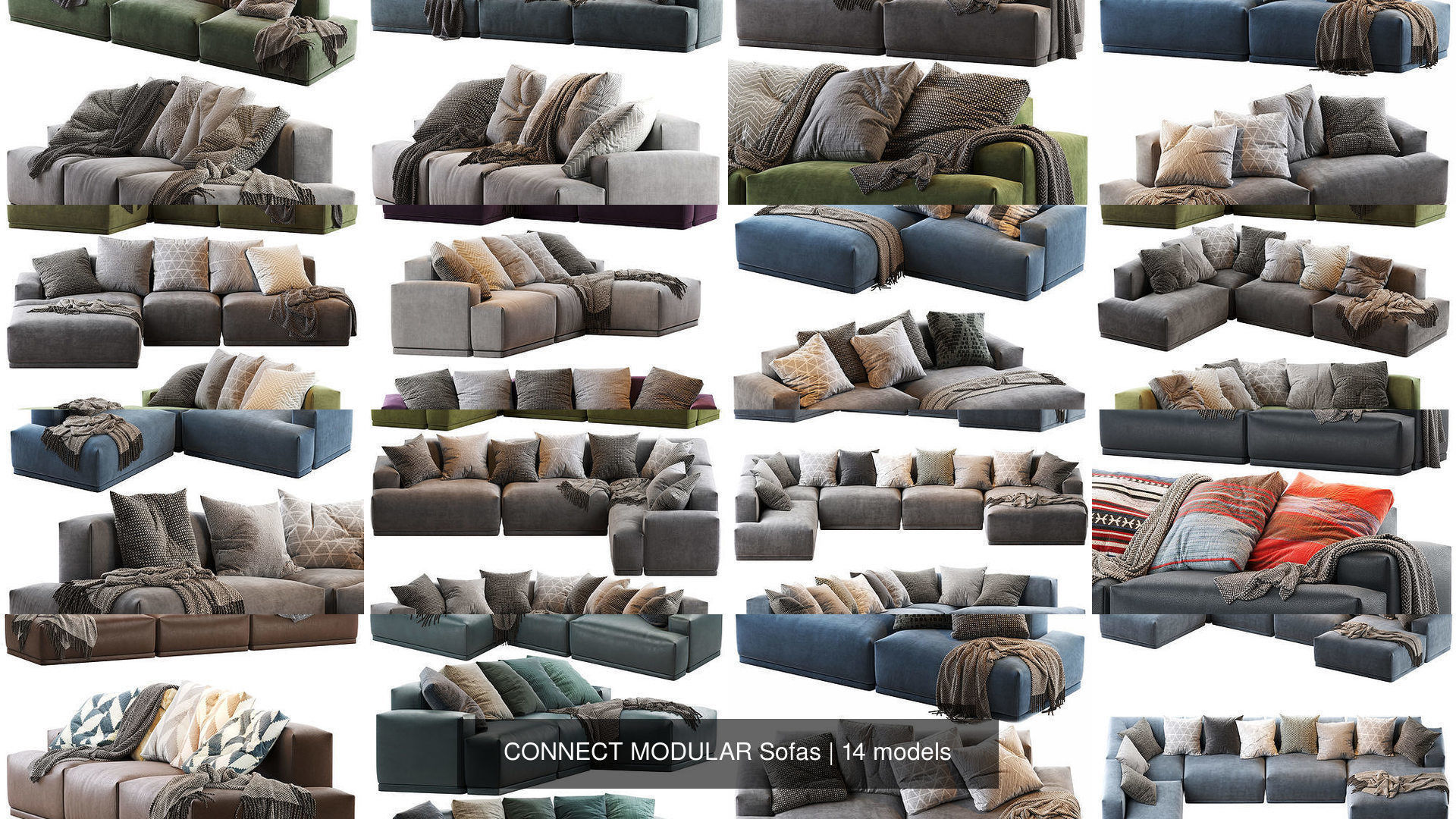 CONNECT MODULAR Sofas 3D Model Collection | CGTrader