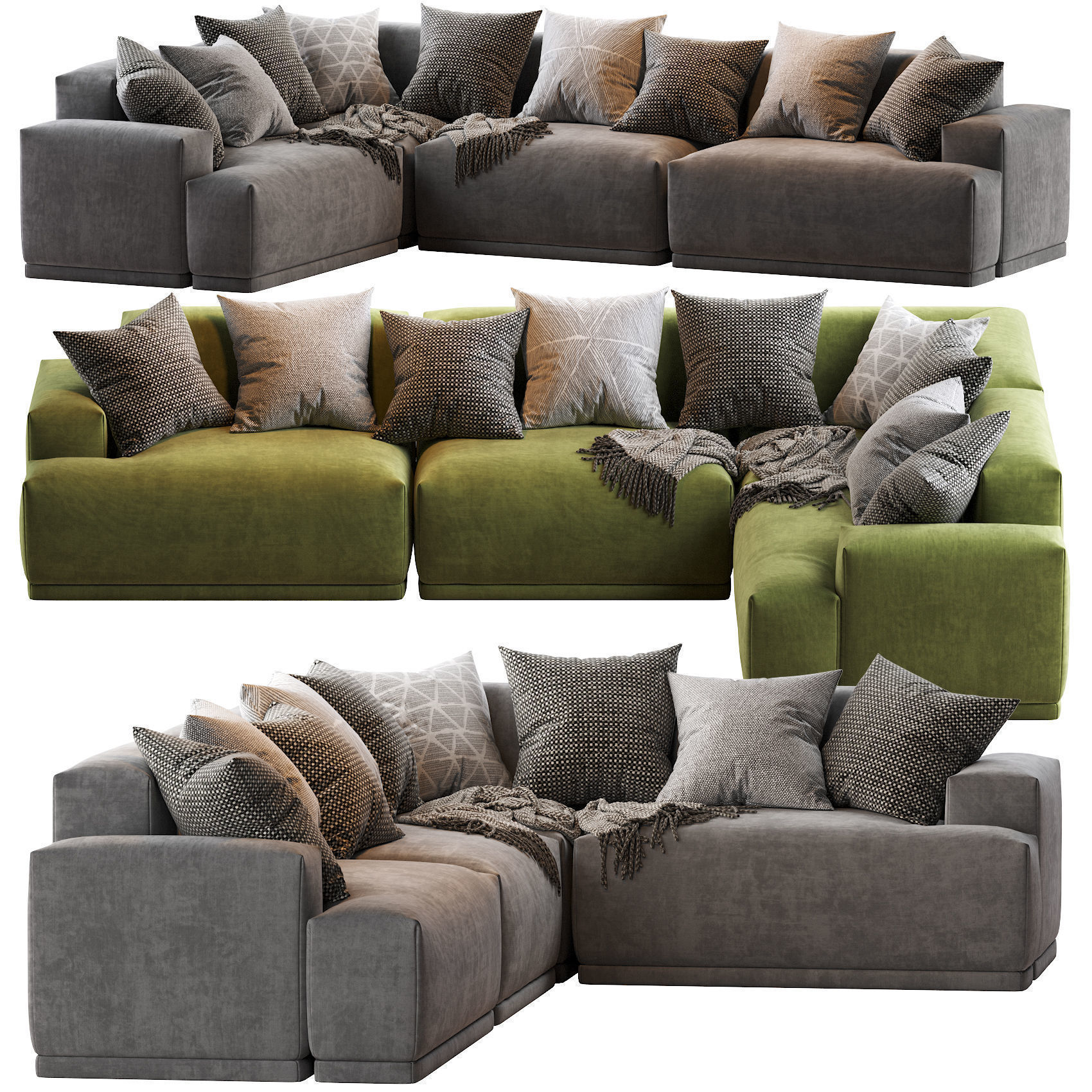 CONNECT MODULAR Sofas 3D Model Collection | CGTrader