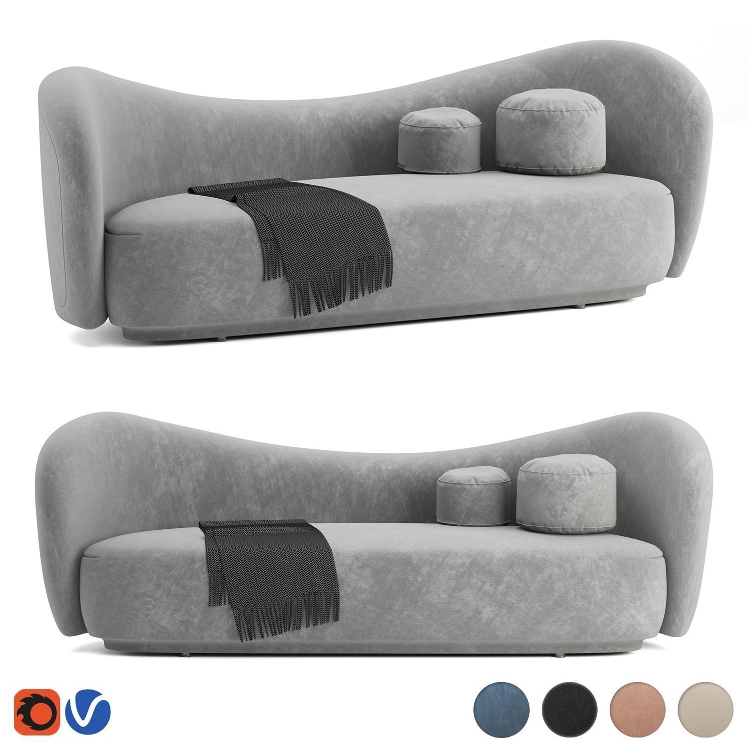 Rove Concepts Diane Sofa 3D model | CGTrader