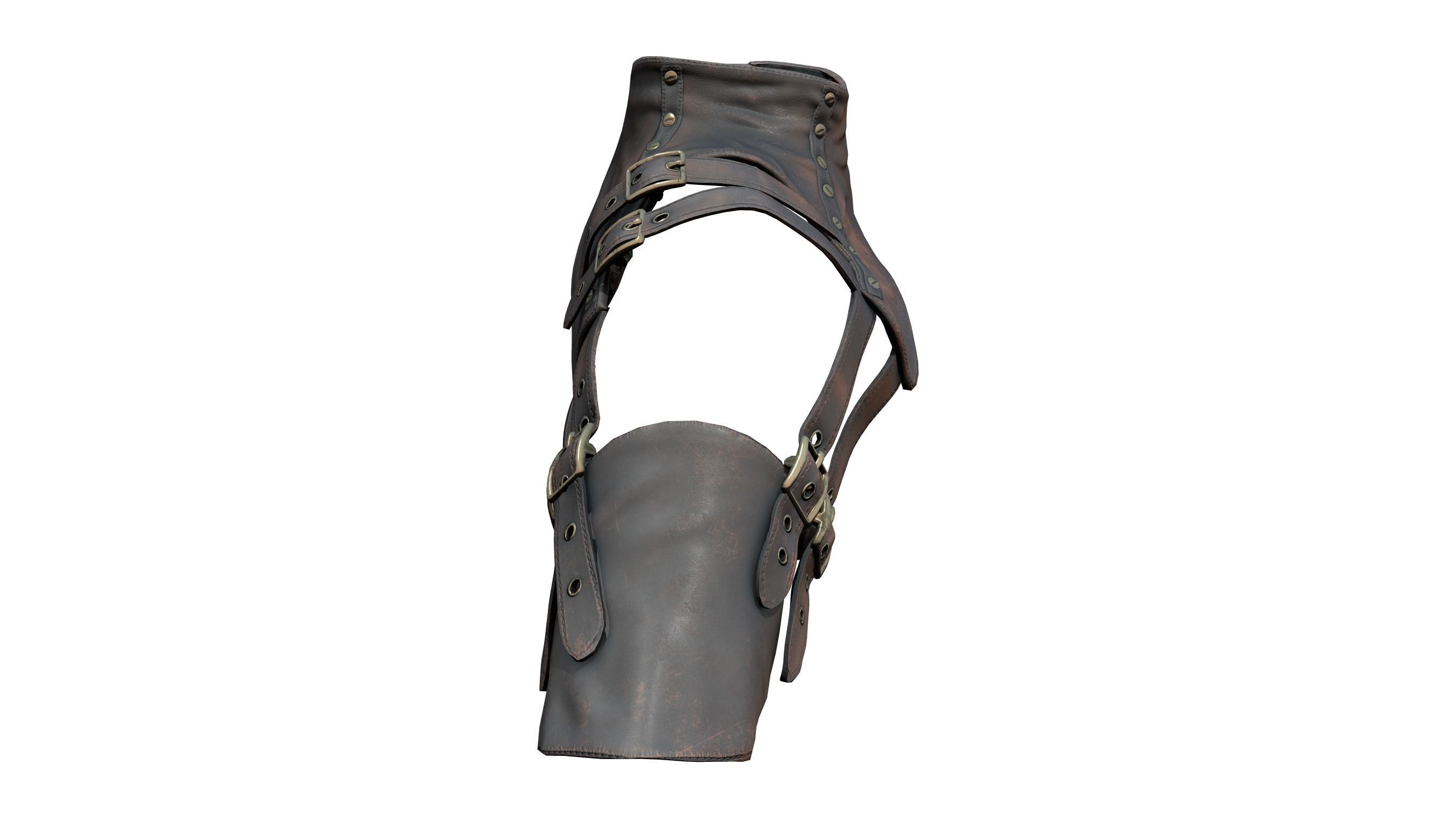 3D model Steampunk Leather Shoulder Armour VR / AR / low-poly | CGTrader