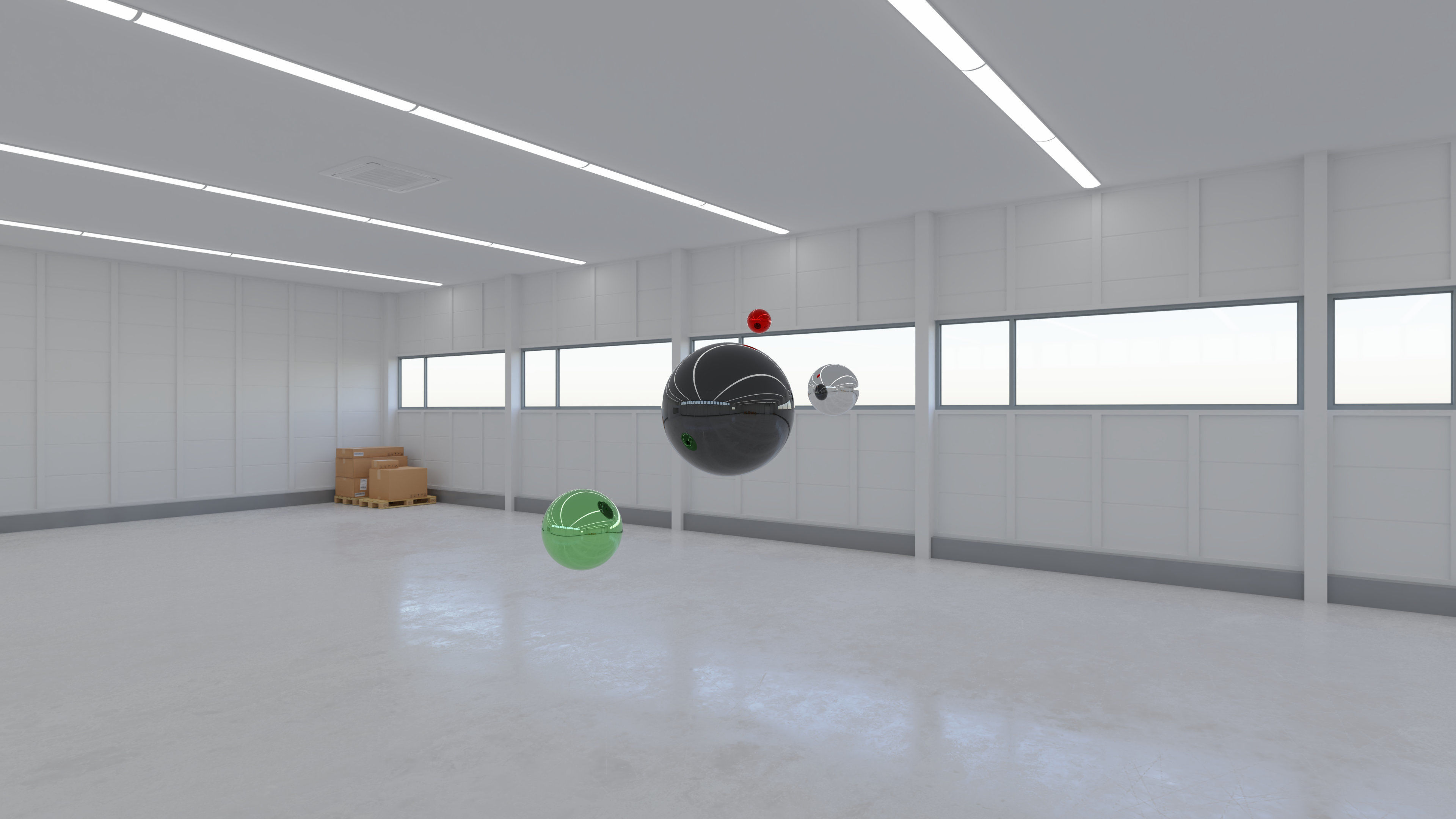 Texture HDRI - Industrial Warehouse Interior 16 - 16384x8192 VR / AR ...