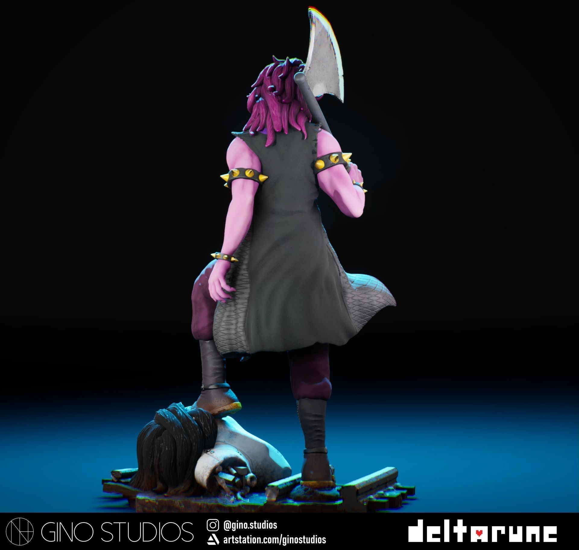 Susie - Deltarune Chapter 2 Statue 3D model 3D printable | CGTrader