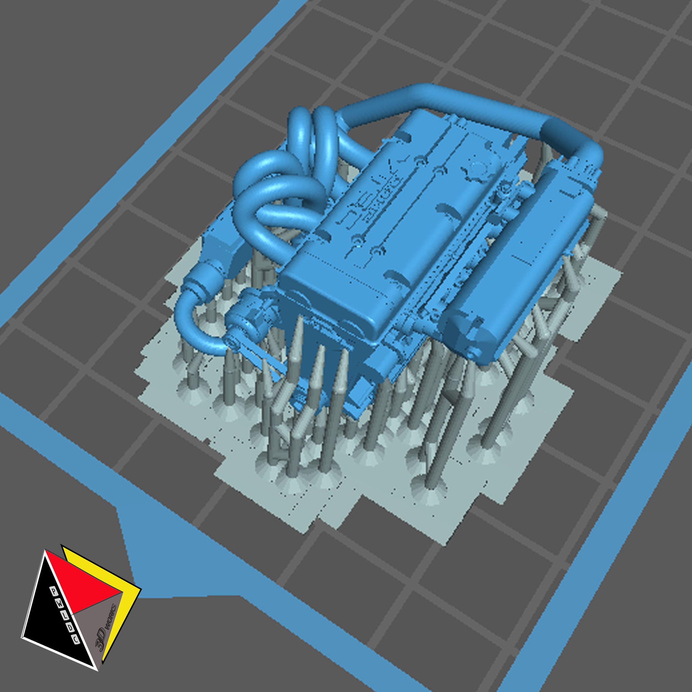 1 24 Scale Engine H22 3D model 3D printable | CGTrader