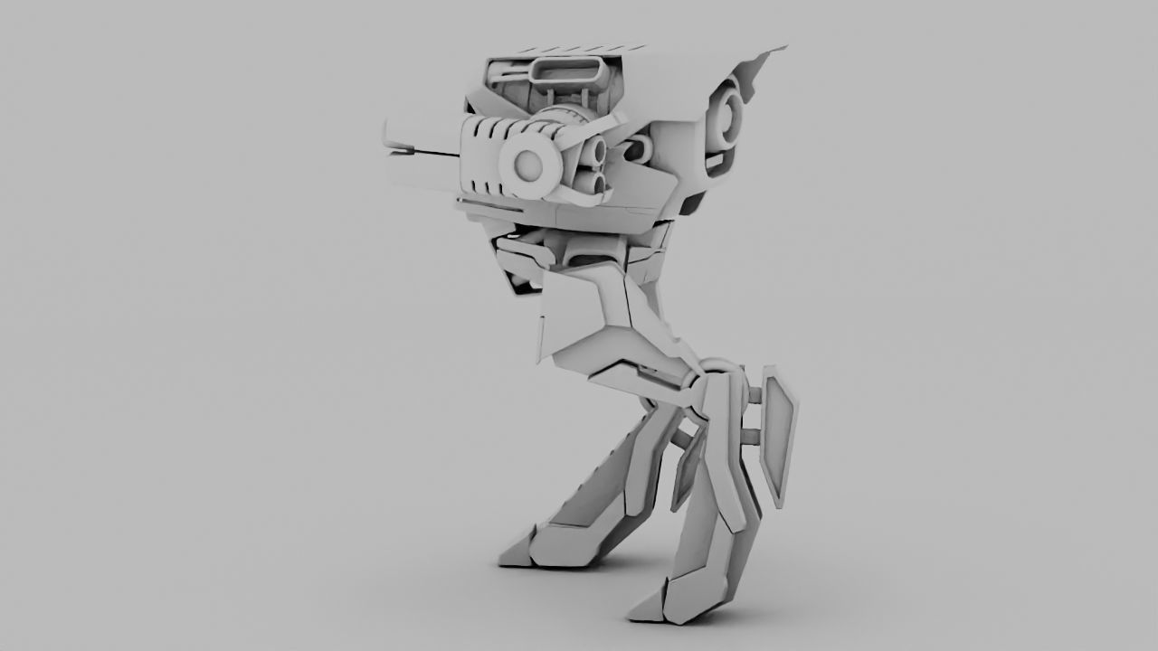 Raptor Combat Robot rigged character 3D model rigged | CGTrader