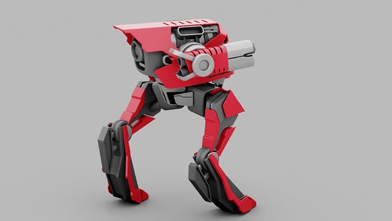 Raptor Combat Robot rigged character 3D model rigged | CGTrader