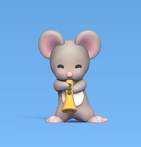 Mouse Playing Music 3D model 3D printable | CGTrader