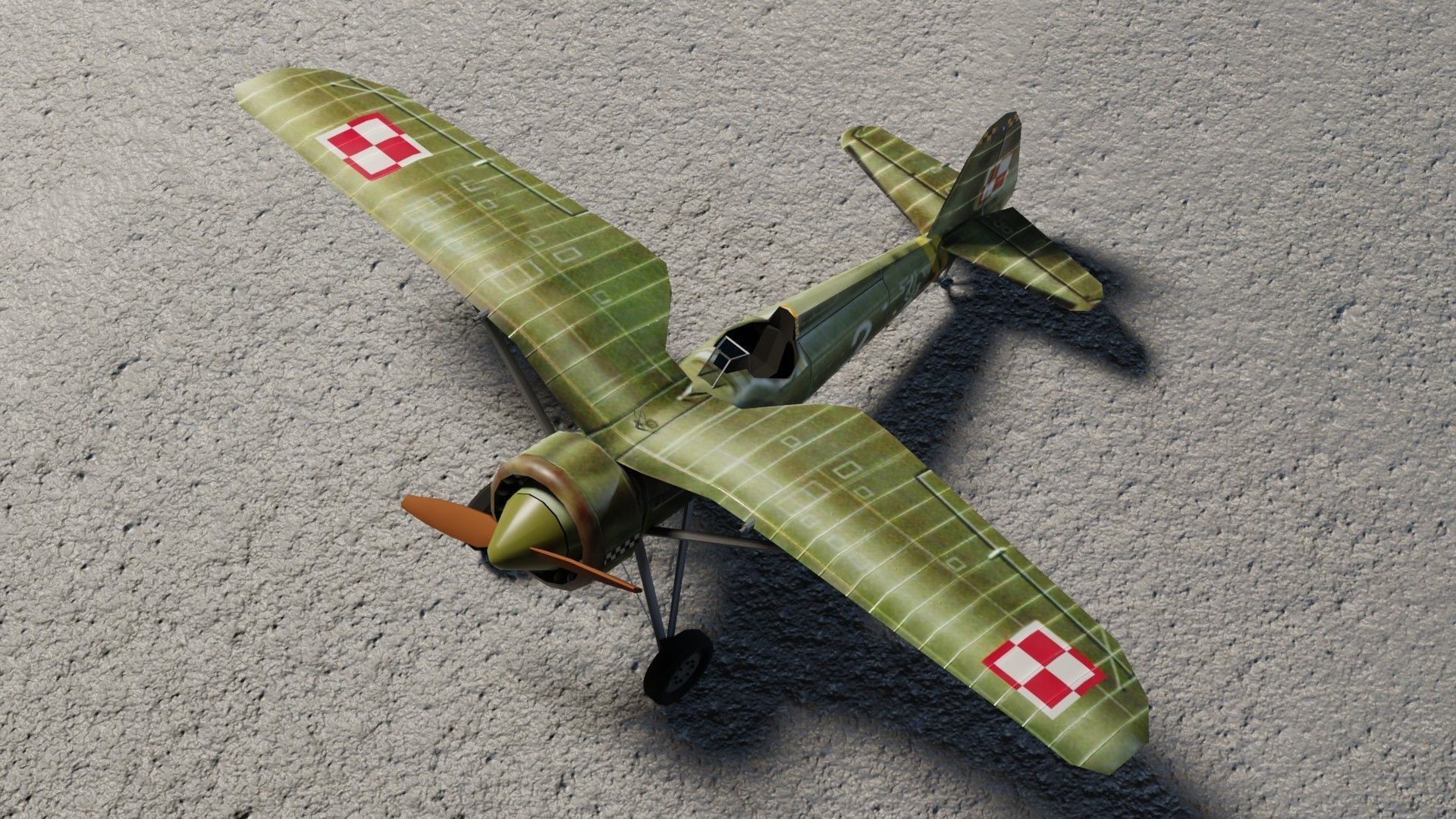3D model PZL P11 WW2 fighter VR / AR / low-poly | CGTrader