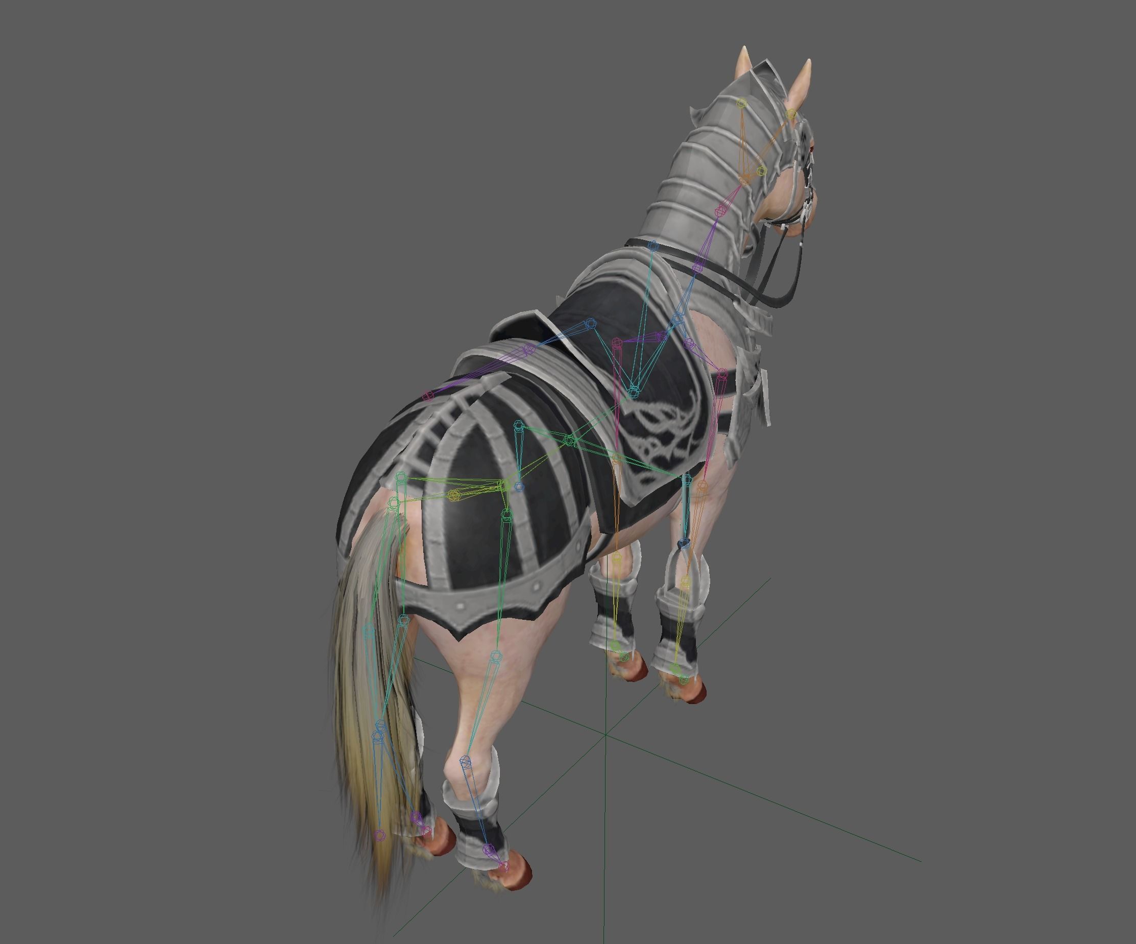 3D model Knight Armored Horse Rig VR / AR / low-poly | CGTrader