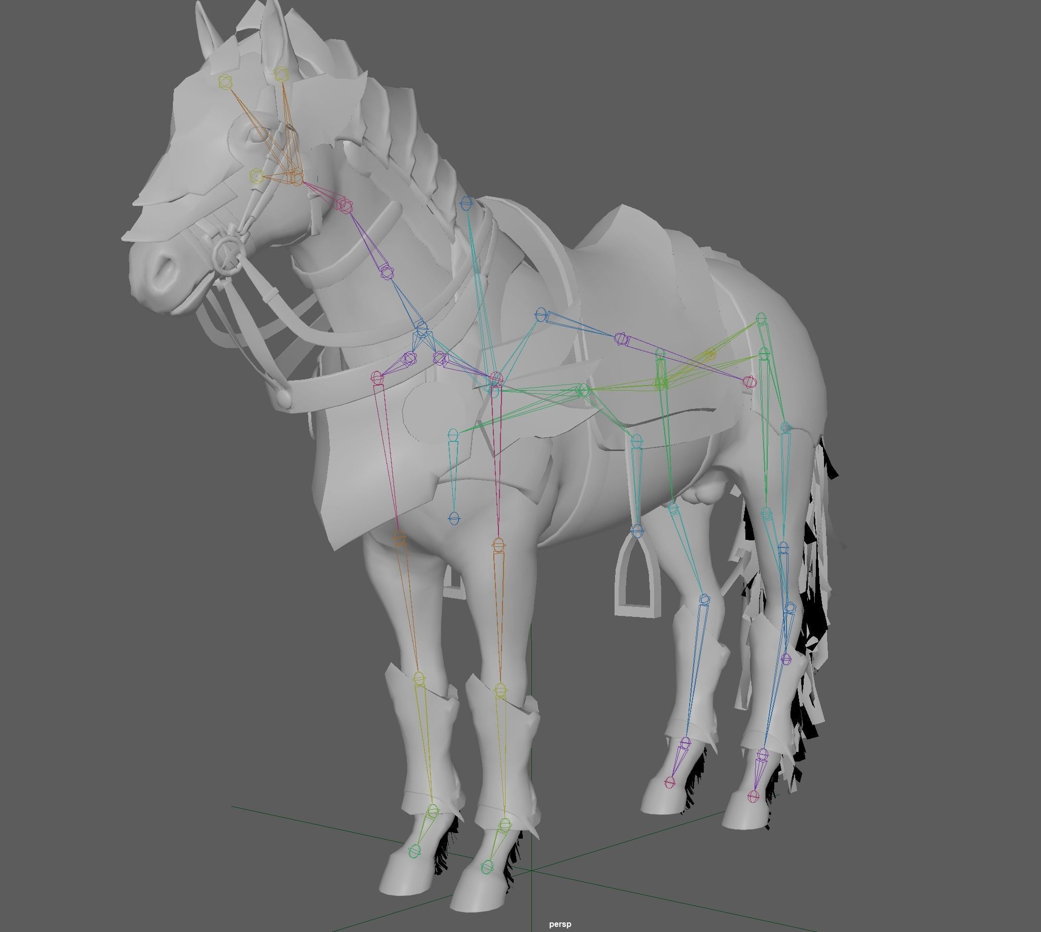 3D model Knight Armored Horse Rig VR / AR / low-poly | CGTrader