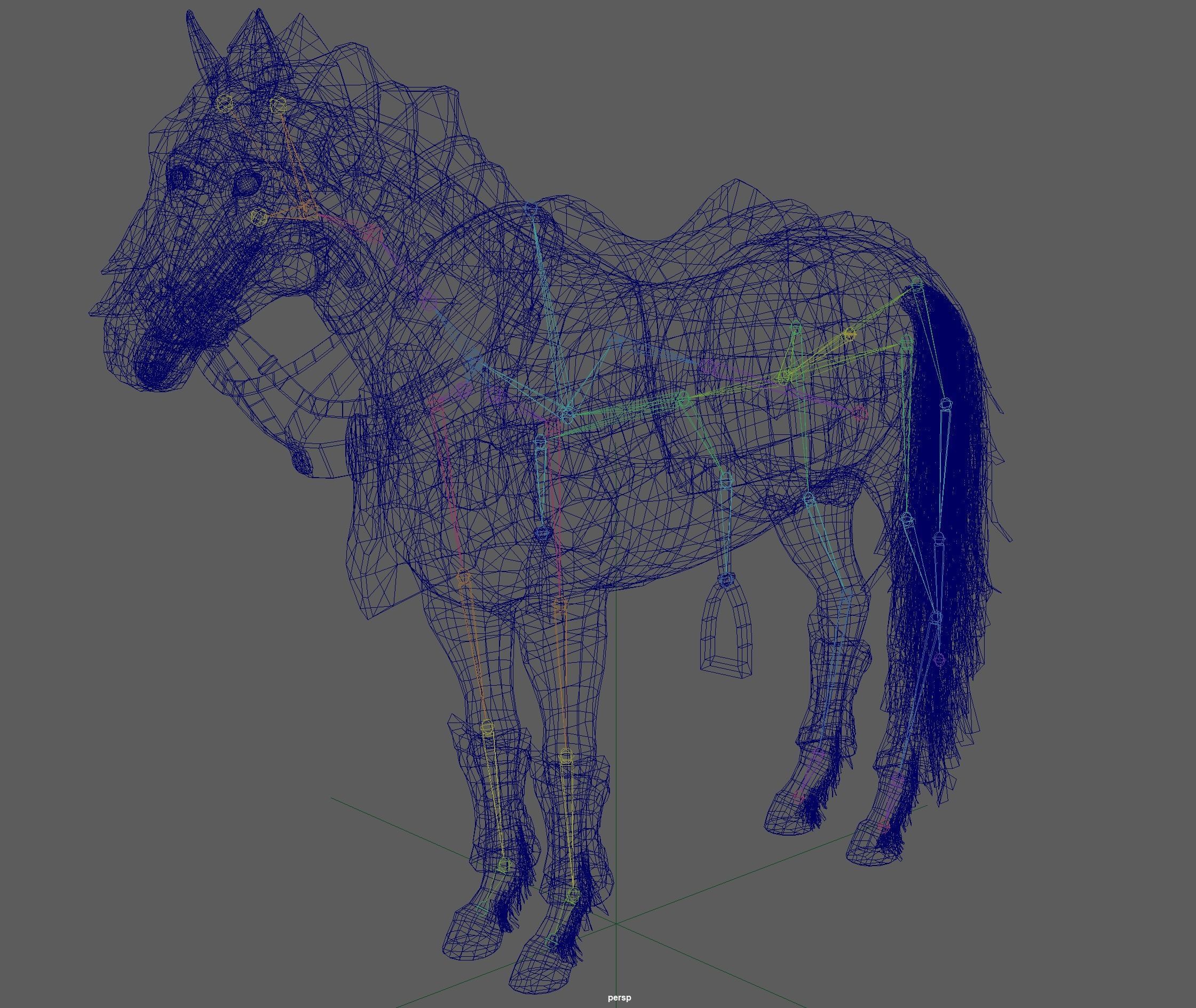 3D model Knight Armored Horse Rig VR / AR / low-poly | CGTrader