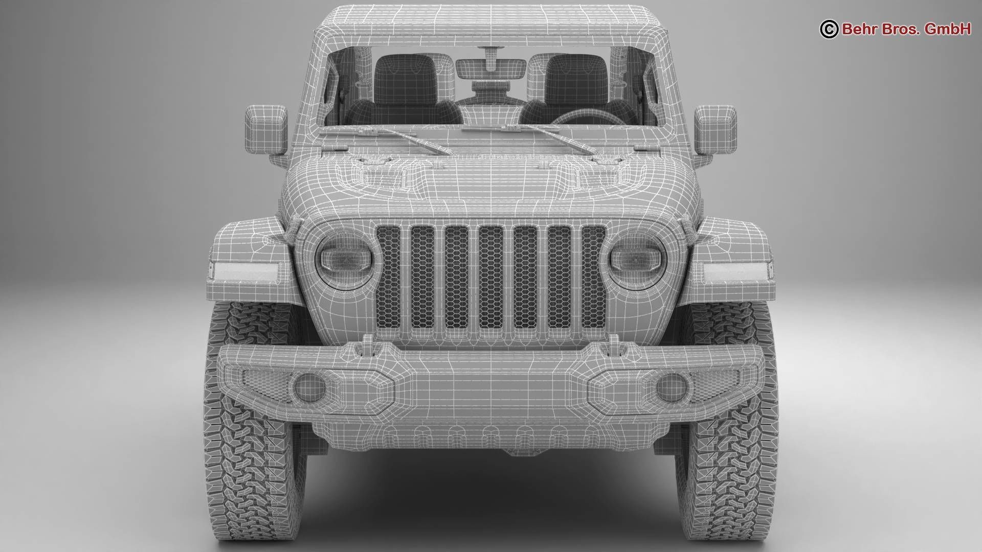 Jeep Wrangler Rubicon 2 Door 2018 3D model animated | CGTrader