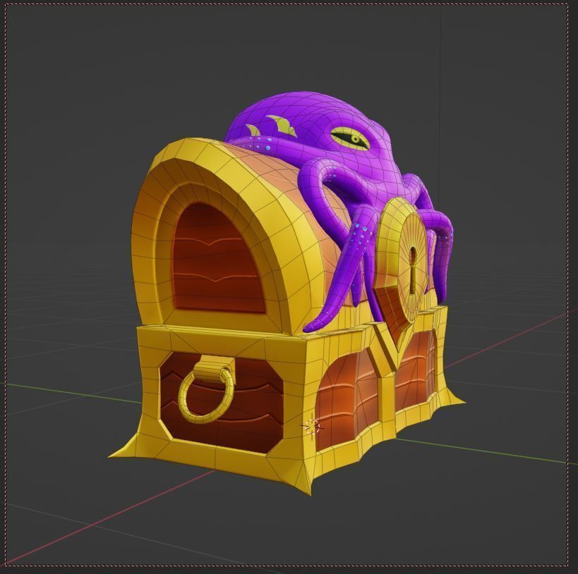3D model Octopus Treasure VR / AR / low-poly | CGTrader