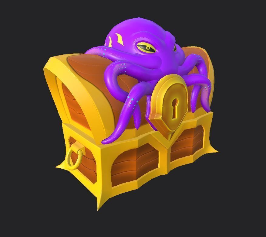 3D model Octopus Treasure VR / AR / low-poly | CGTrader