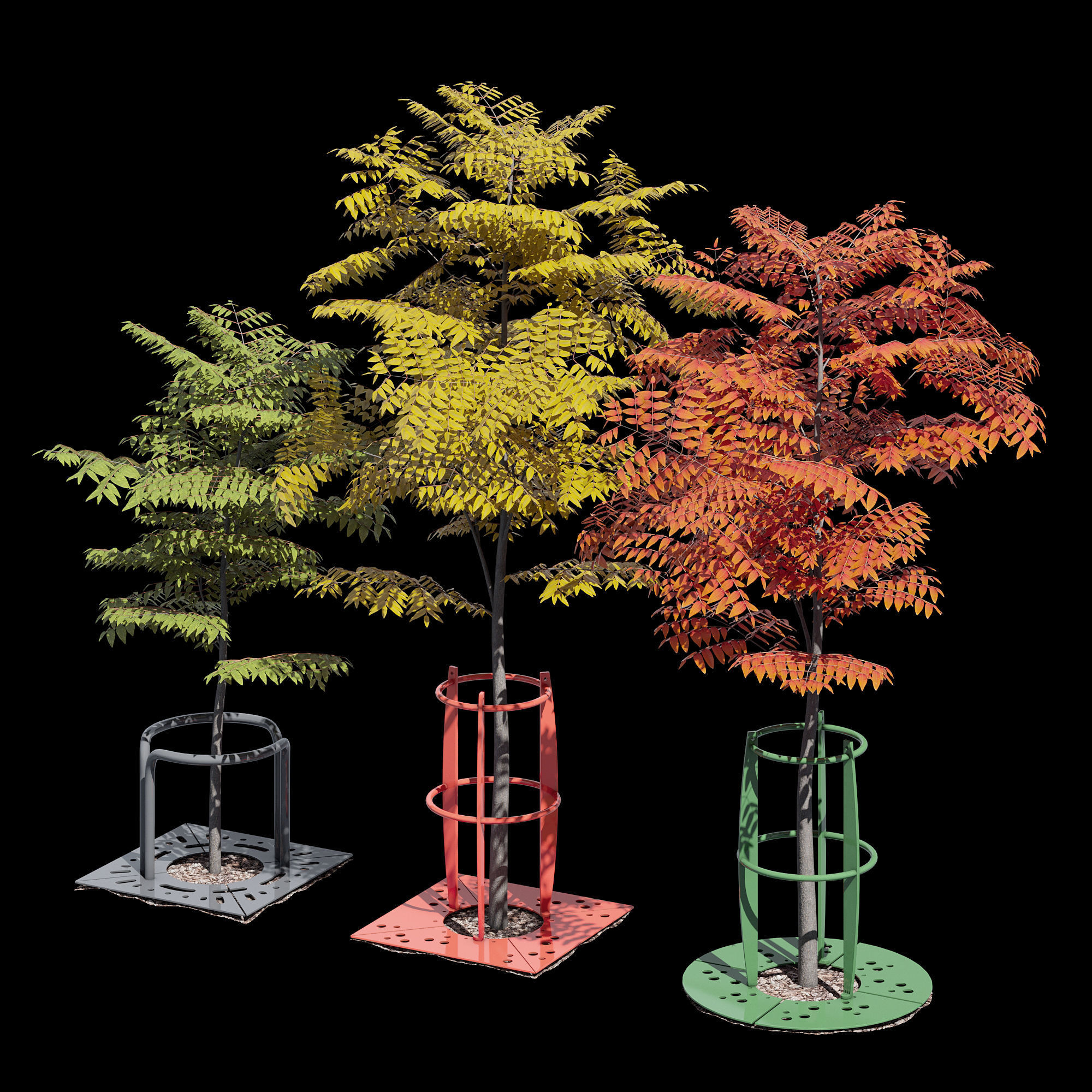 Urban tree grille 3D model | CGTrader