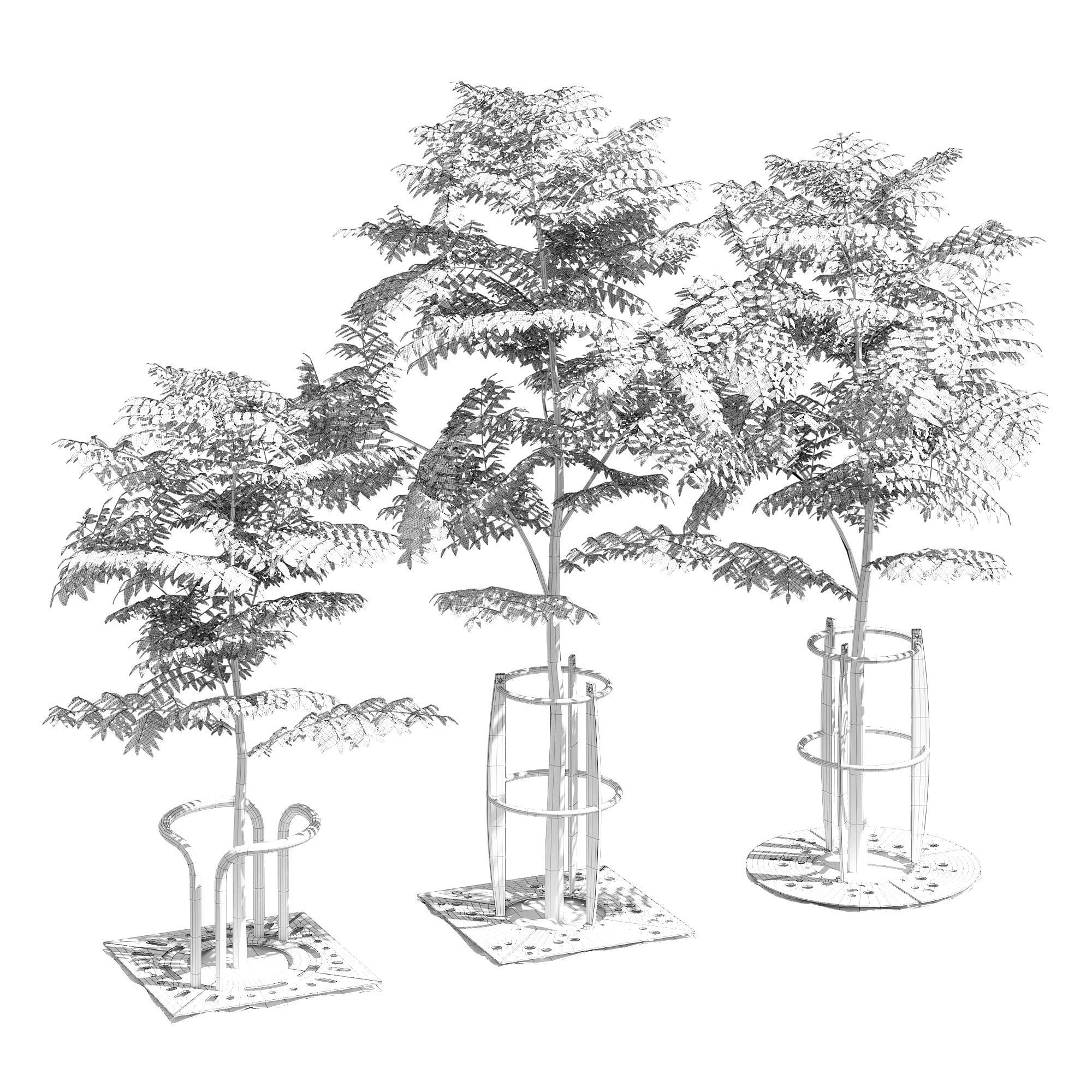 Urban tree grille 3D model | CGTrader