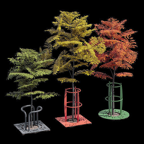 Urban tree grille 3D model | CGTrader