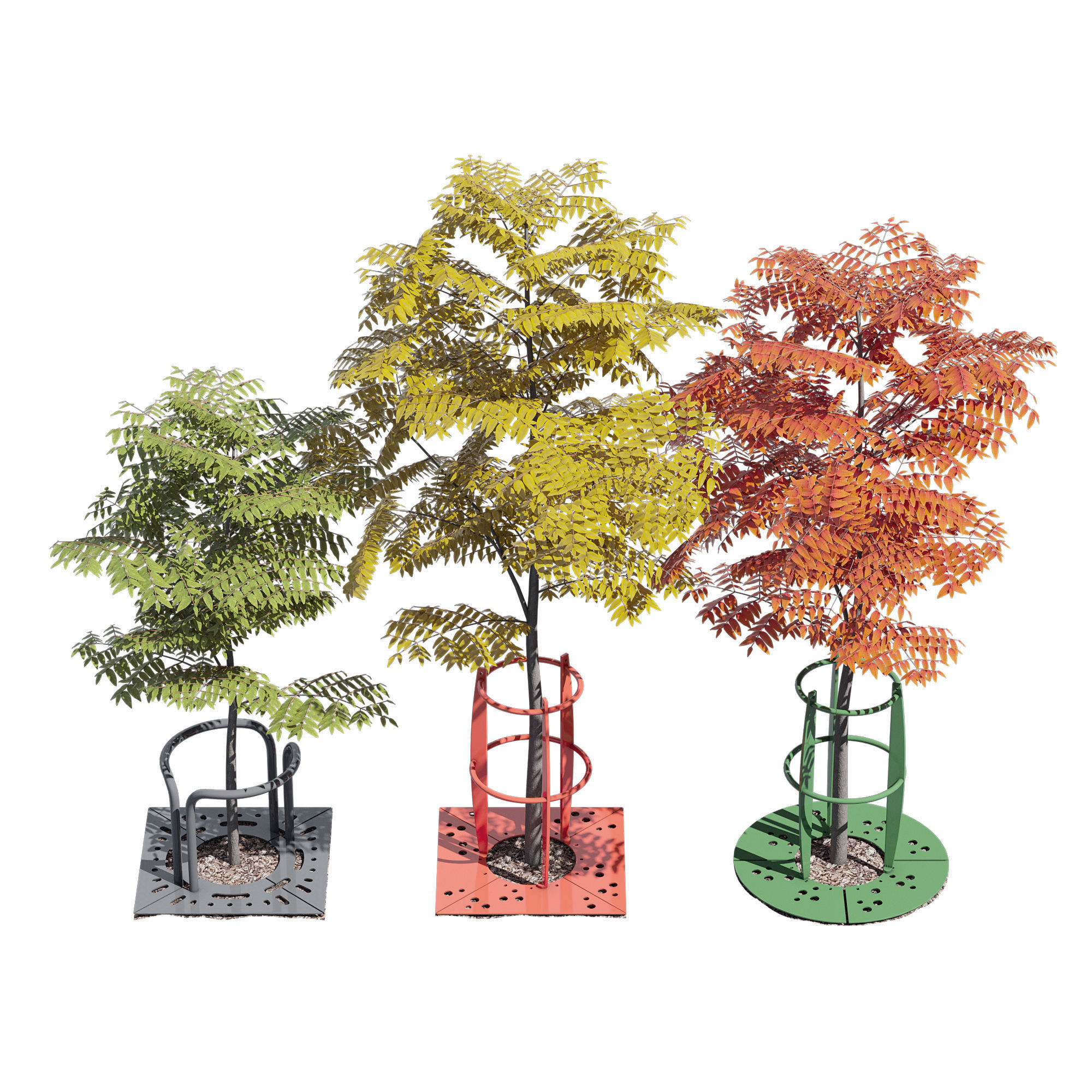 Urban tree grille 3D model | CGTrader