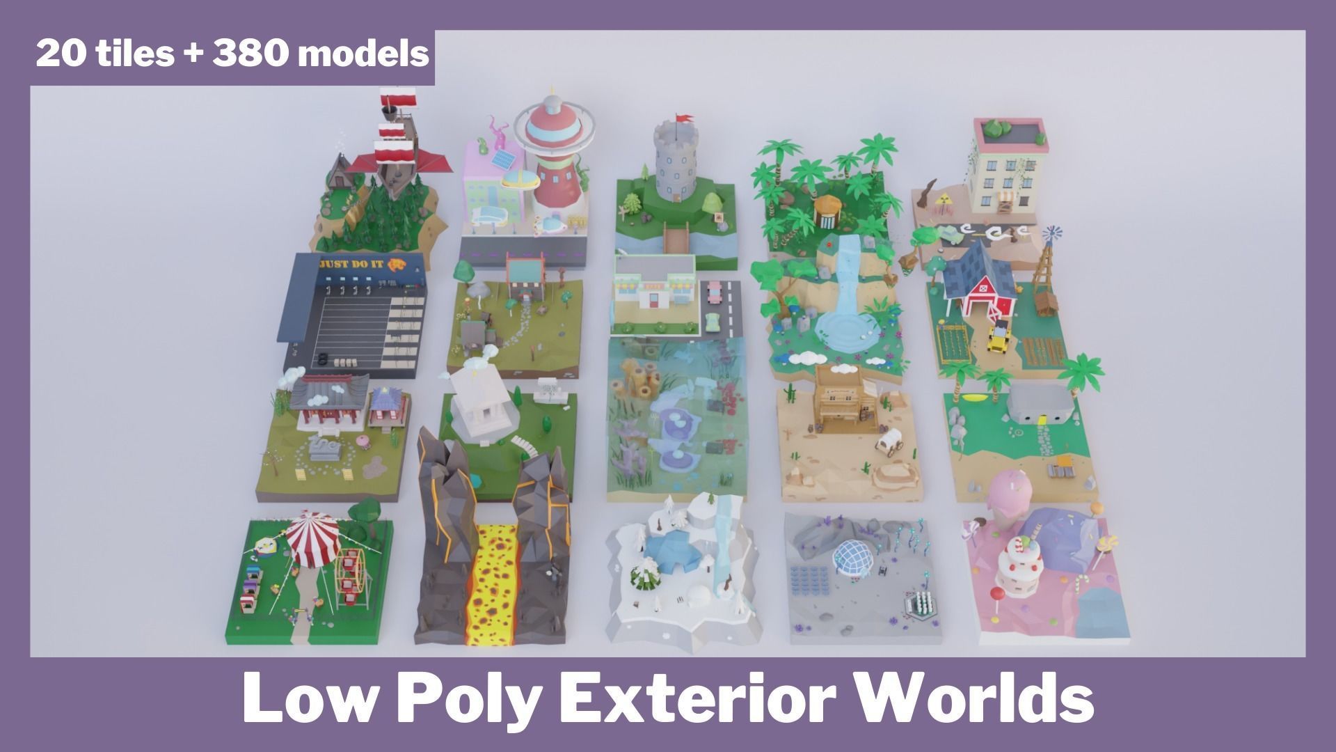 3D model Low Poly Exterior Worlds VR / AR / low-poly | CGTrader