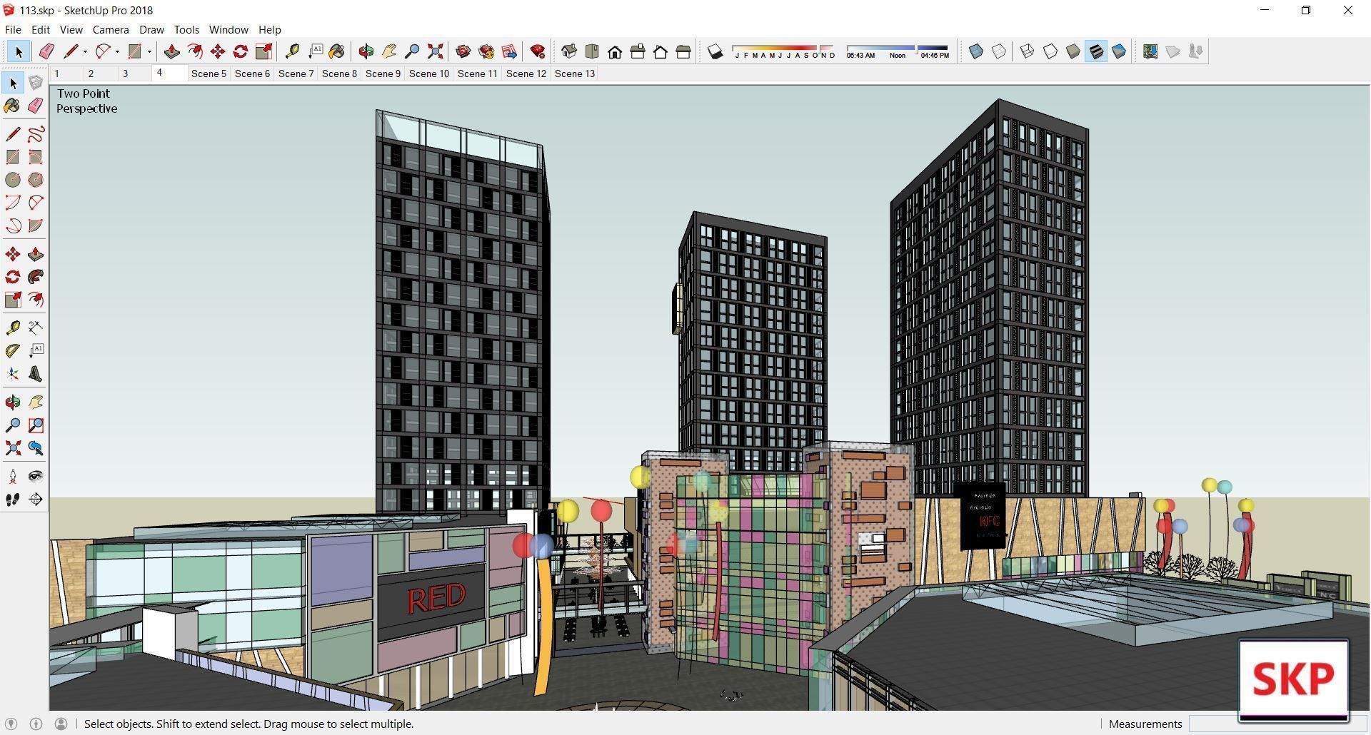Sketchup Commercial Complex 113 3D model | CGTrader