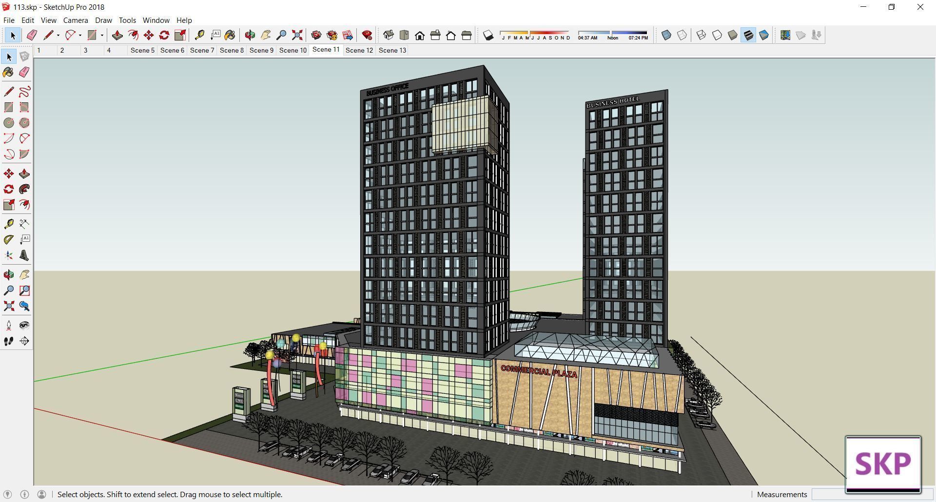 Sketchup Commercial Complex 113 3D model | CGTrader