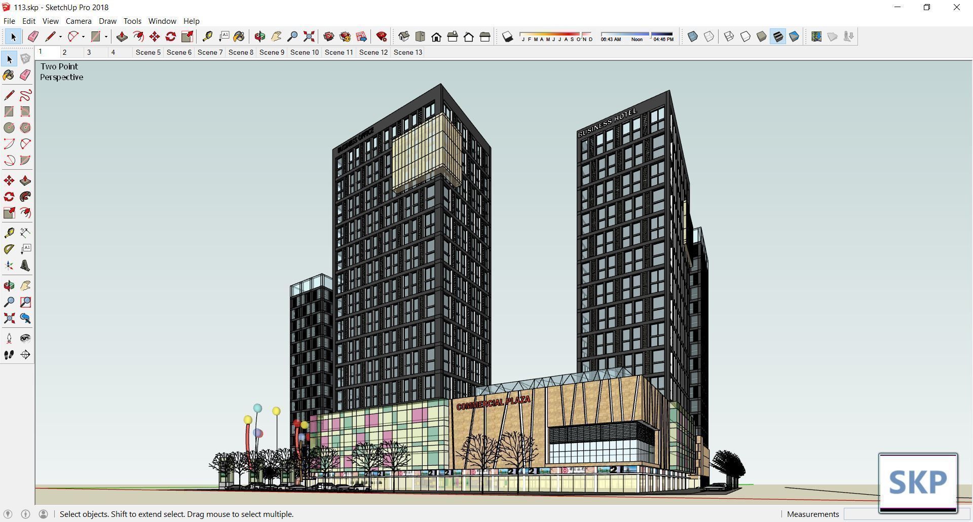 Sketchup Commercial Complex 113 3D model | CGTrader